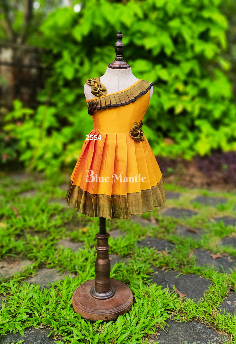 2554 Ready to Dispatch: Mango Yellow Frock – Blue Mantle Store