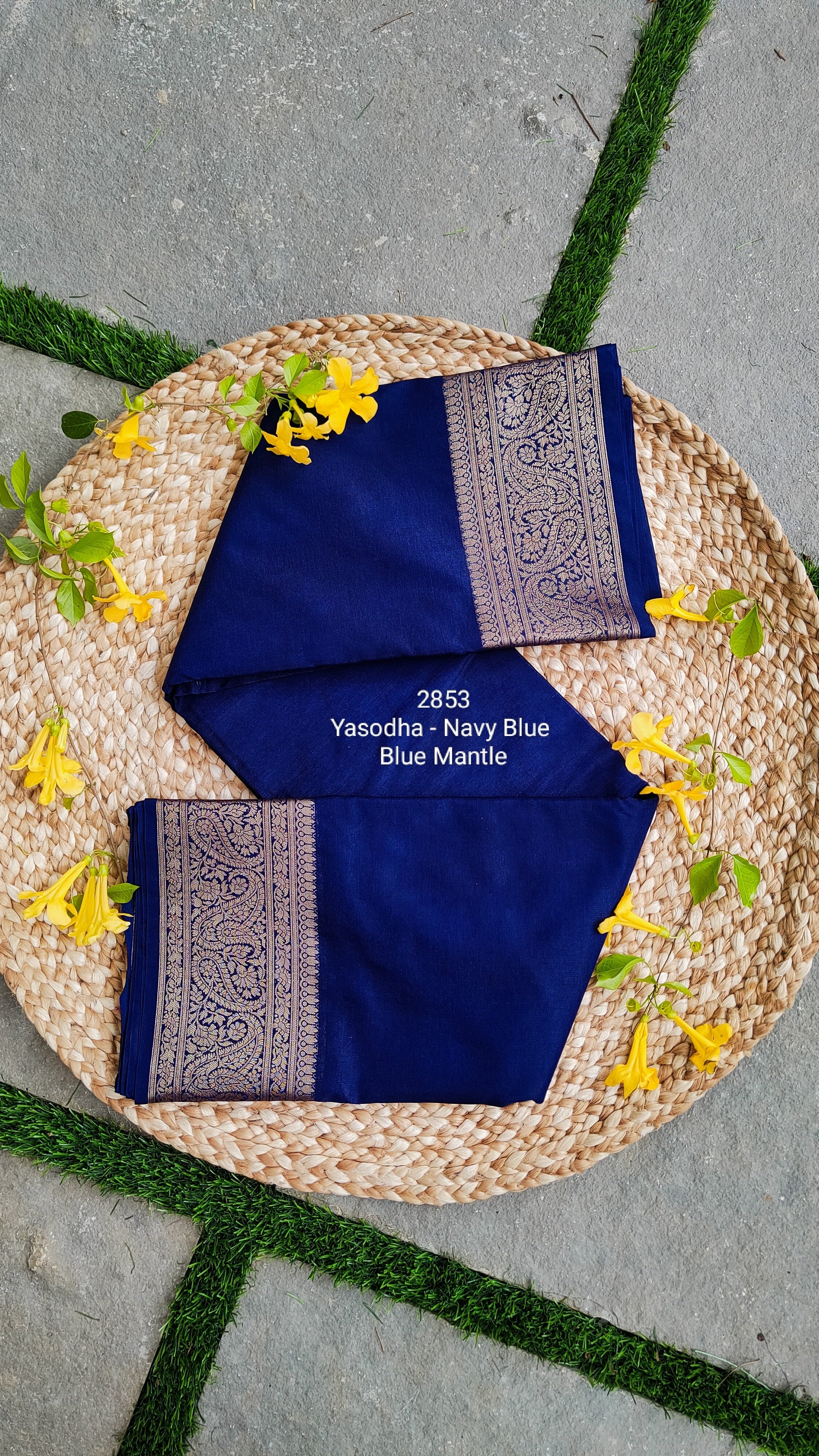 2853: 'Yasodha' - Navy Blue – Blue Mantle Store